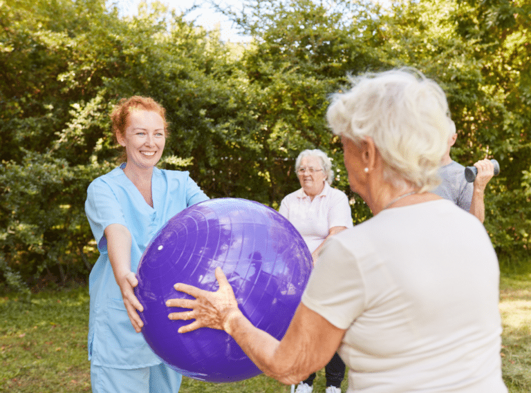 Ball Exercises for Seniors to Strengthen Core & Posture