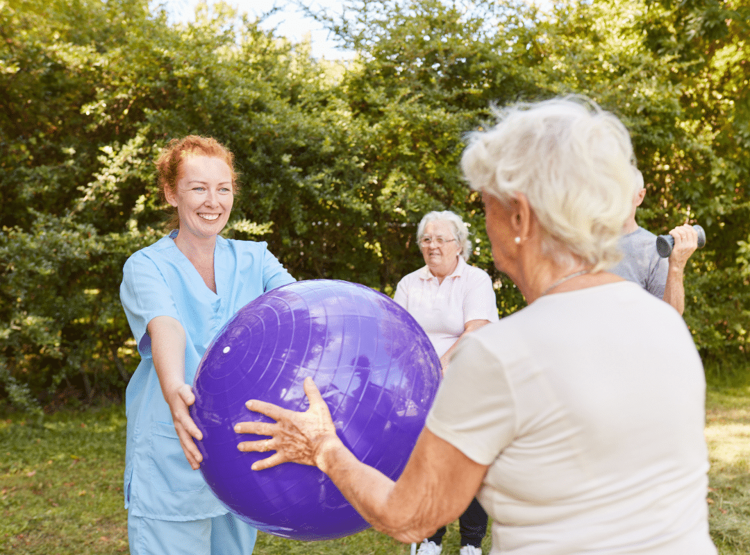 Ball Exercises for Seniors to Strengthen Core & Posture